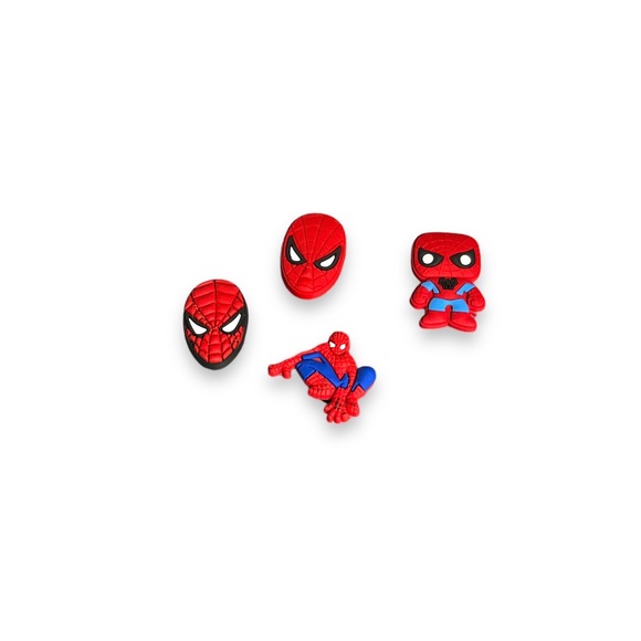 Jibbitz | Accessories | Set Of 4 Assorted Spiderman Jibbitz Croc Charms ...